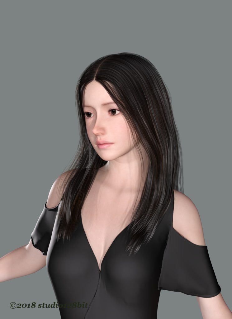 Take22 Sorrow Hair – 3DCG studio128bit