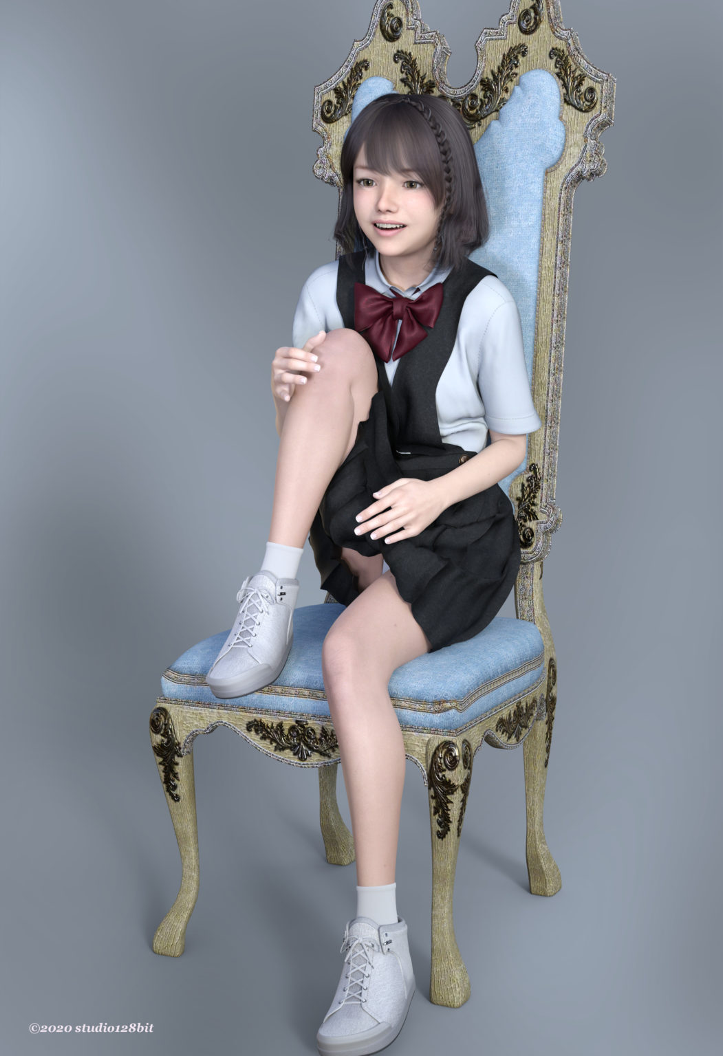 DAZ studio 3DCG Take50- JK Style Dress & skater-outfit – 3DCG studio128bit